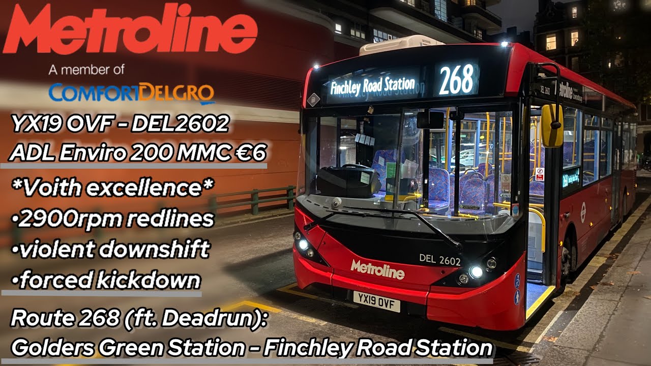 Rare!!! Metroline Travels DEL2602 with redlining Kickdown on the 268 ...