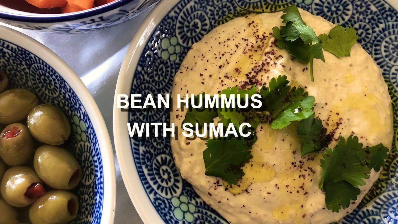 Bean hummus with sumac - YouTube