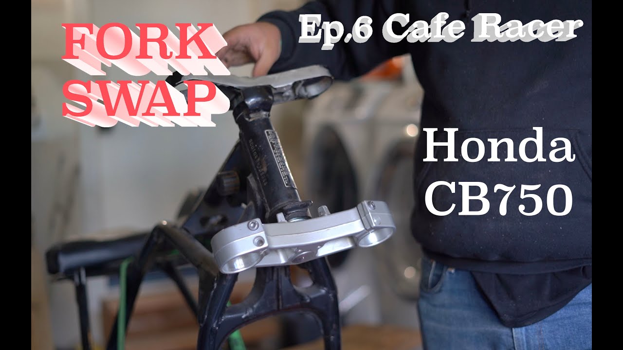 Cafe Racer Fork Swap Honda CB750 - YouTube