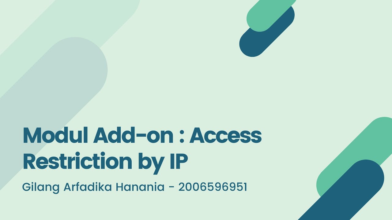 Tutorial Instalasi Modul Add-on Access Restriction by IP pada Odoo 16 ...