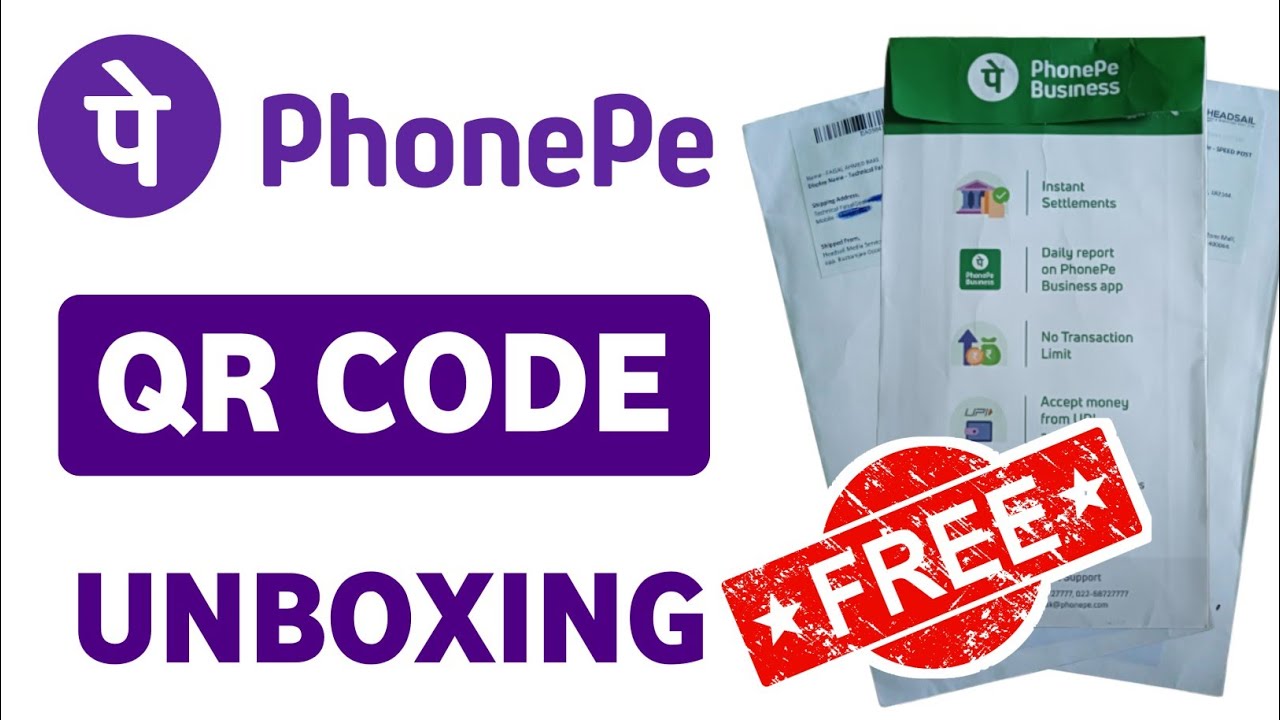 Phonepe QR Code Unboxing - Phonepe QR code order - Phonepe qr code ...