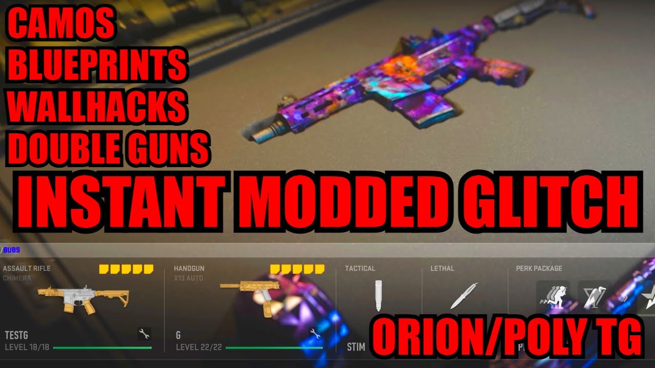 *NEW* INSTANT MODDED ACCOUNT GLITCH! CAMOS/BLUEPRINTS/WALLHACK/MORE ...