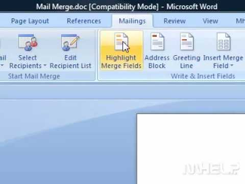How to highlight document fields that are used by Mail Merge Word - YouTube