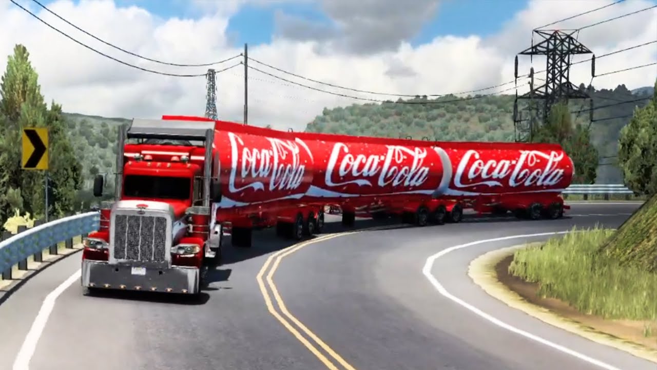 Camión TRIPLE Coca-Cola en Lata Peterbilt 389 Mapa México American ...