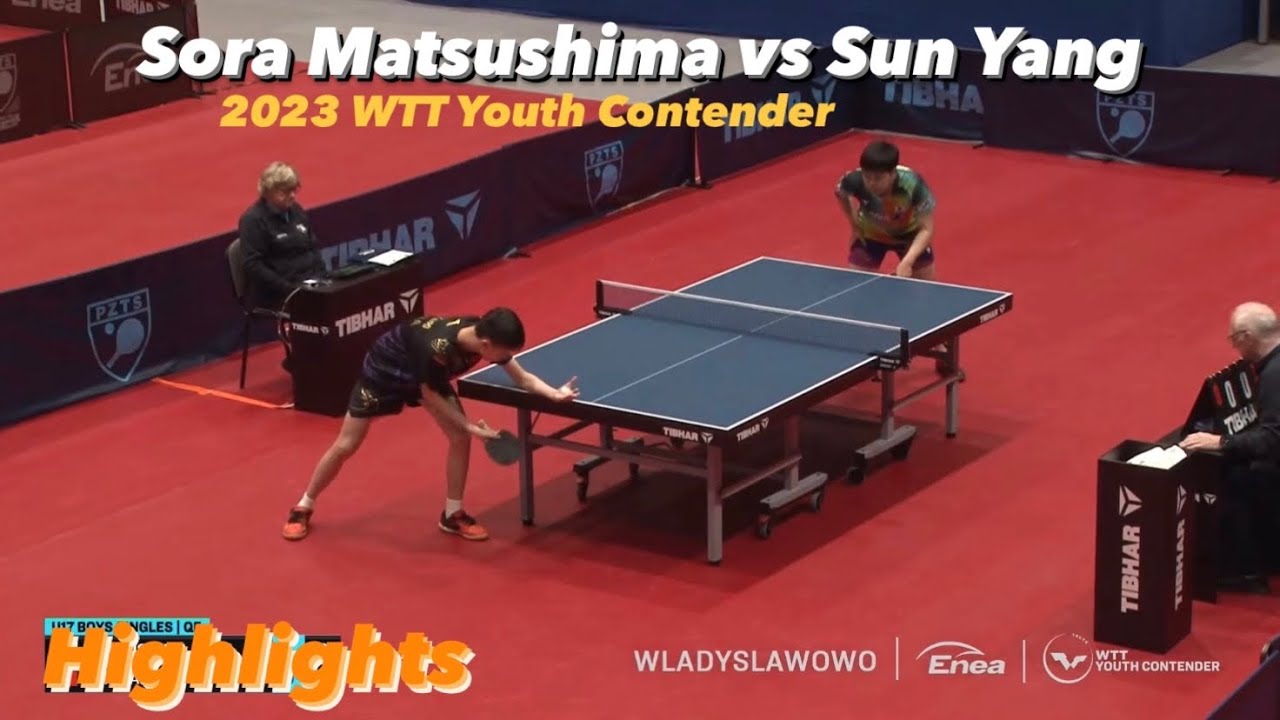 15 YEARS OLD ONLY! | Sora Matsushima 松島輝空 vs Sun Yang 孙杨 | 2023 WTT ...