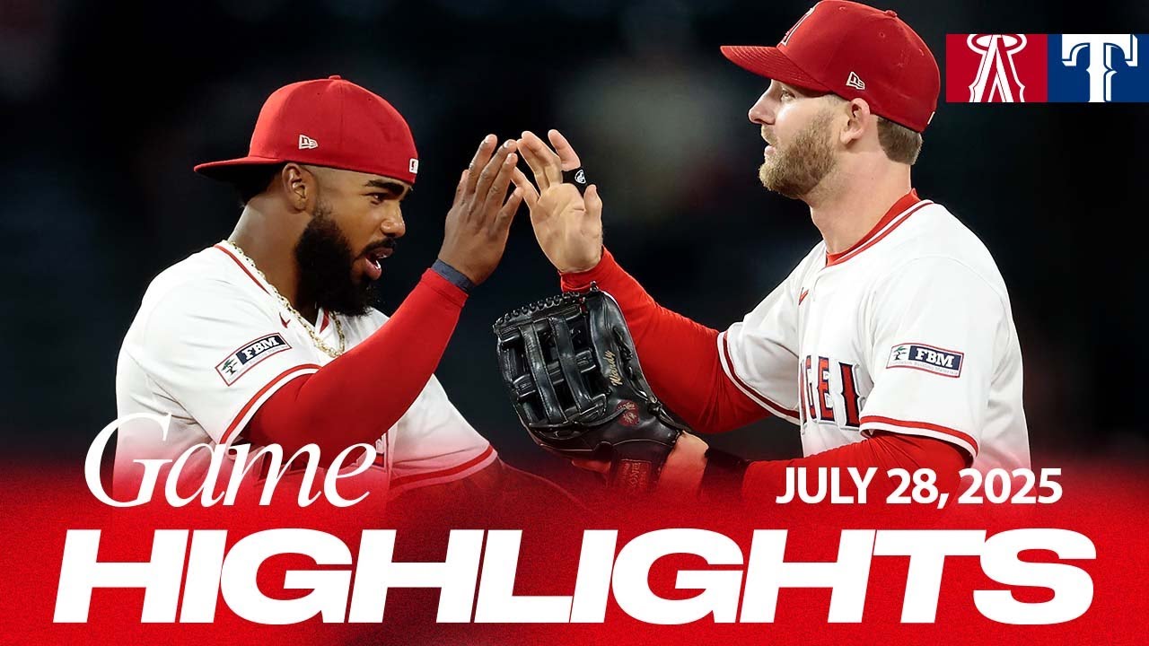 Rangers vs. Angels Game Highlights (7/28/25) | MLB Highlights - YouTube