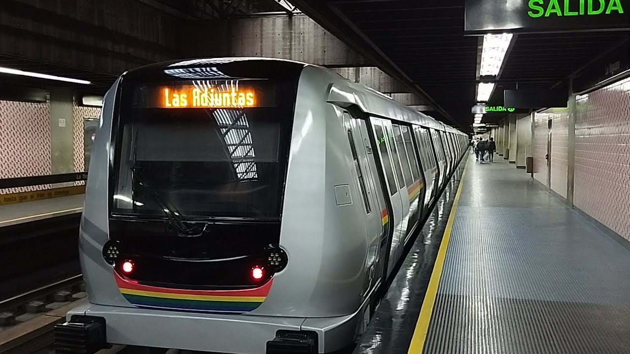 Metro De Caracas Linea 2 Alstom S9 Entrando a la Estación La Yaguara ...