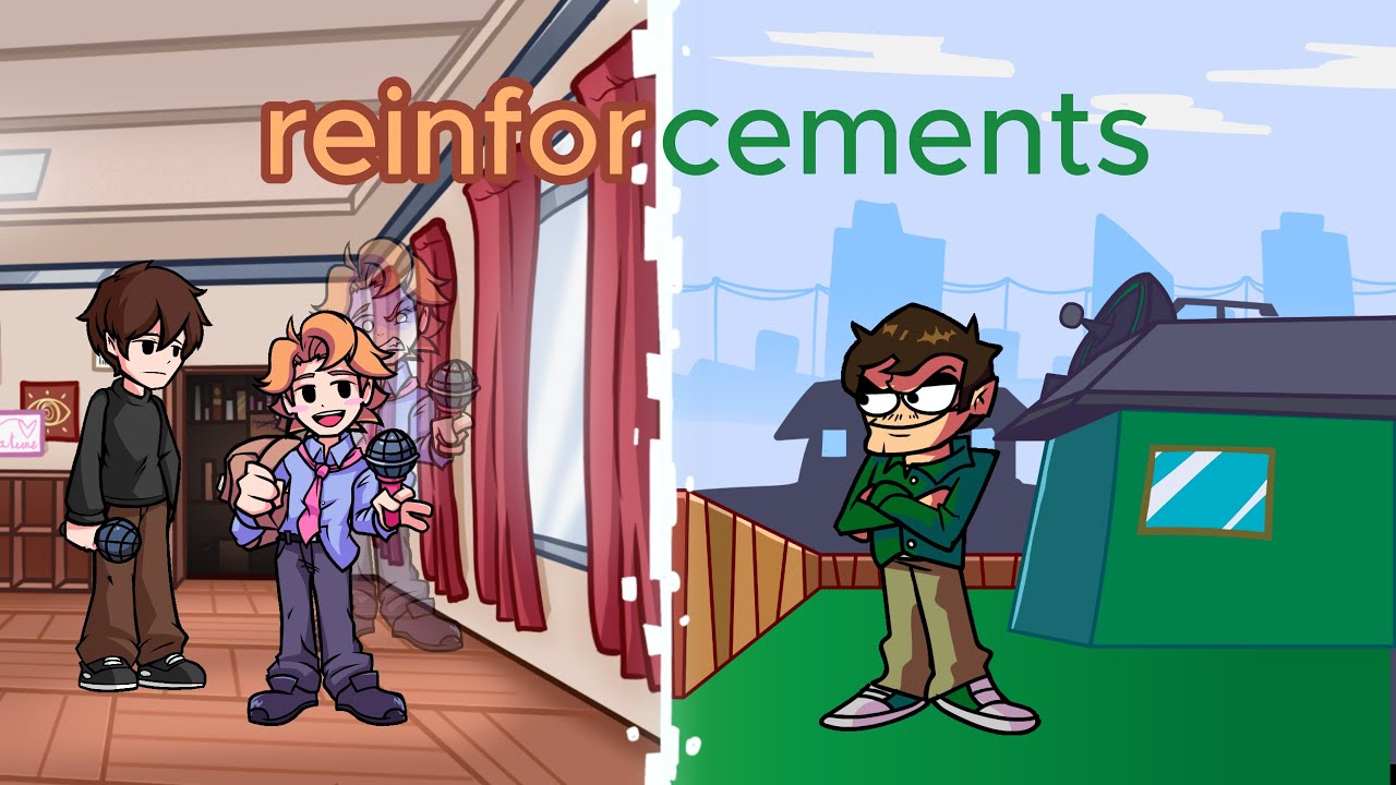 【FNF】reinforcements MC and senpai vs eduardo cover - YouTube