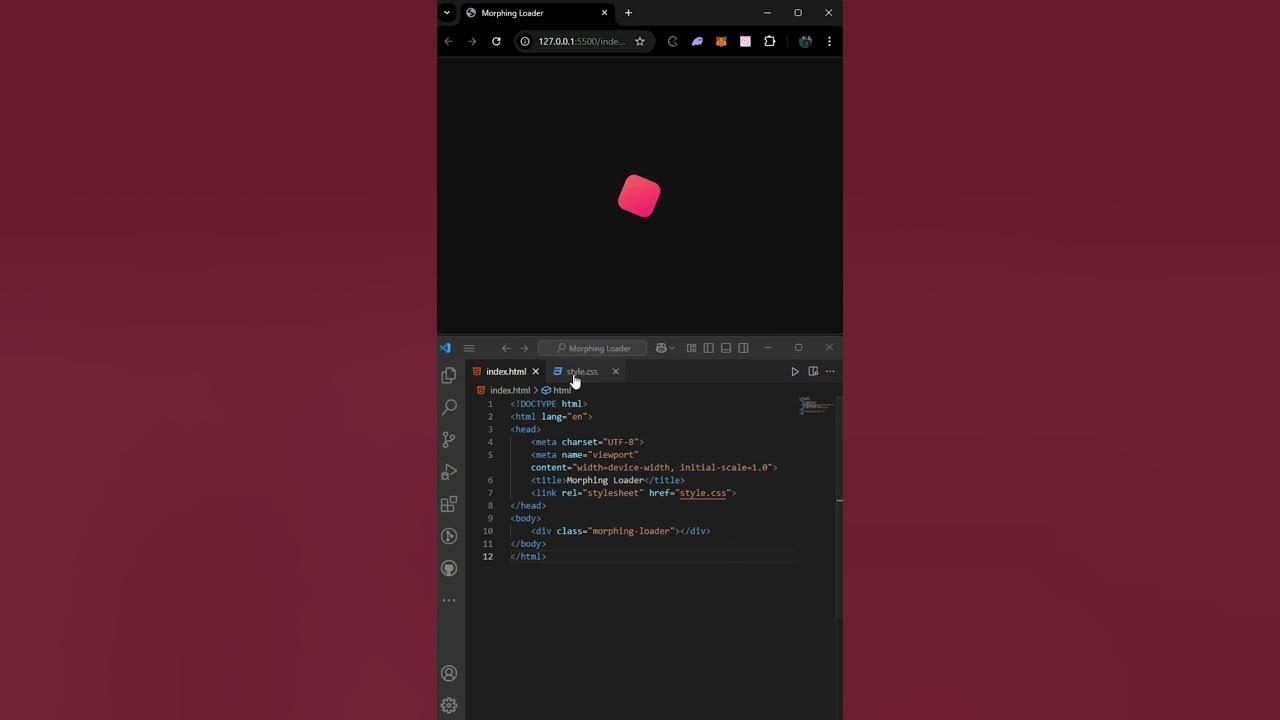 Morphing Loader Webdeveloper Html Css Javascript Js Coding