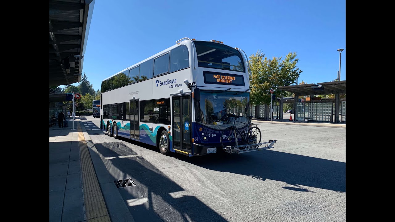 Southbound Sound Transit Express Bus Route 512 Running North on I-5 Due ...