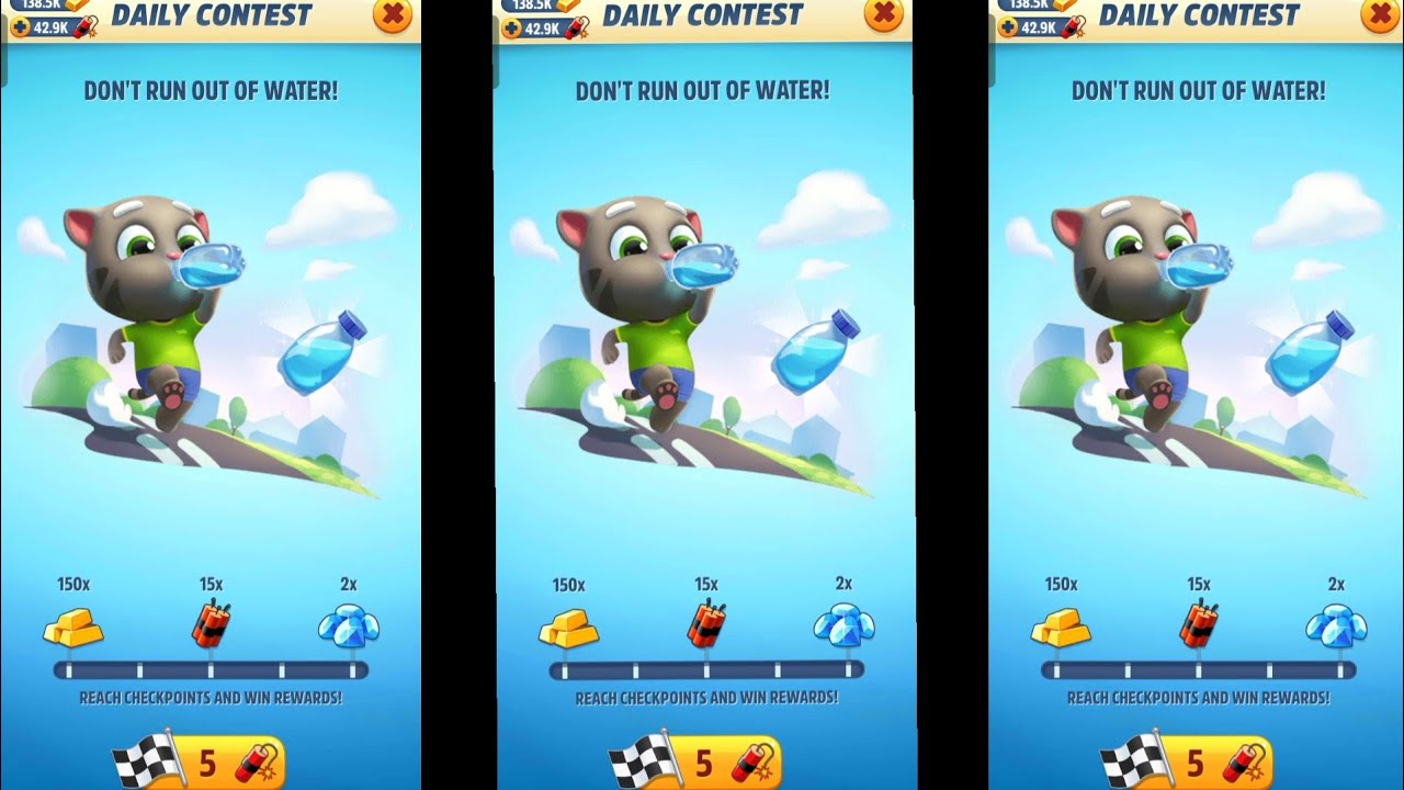 Talking tom | daily contest don't run of water 💦 Talking Angela | Tel ...