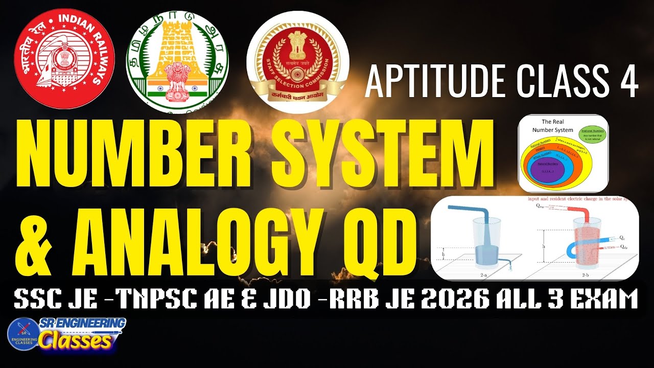 APTITUDE CLASS -4 - NUMBER SYSTEM & ANALOGY QD SSC JE -TNPSC AE & JDO ...