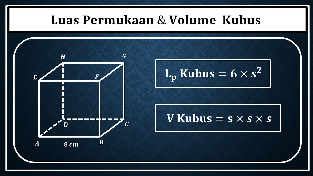 Cara mudah menghitung luas permukaan dan volume kubus - YouTube