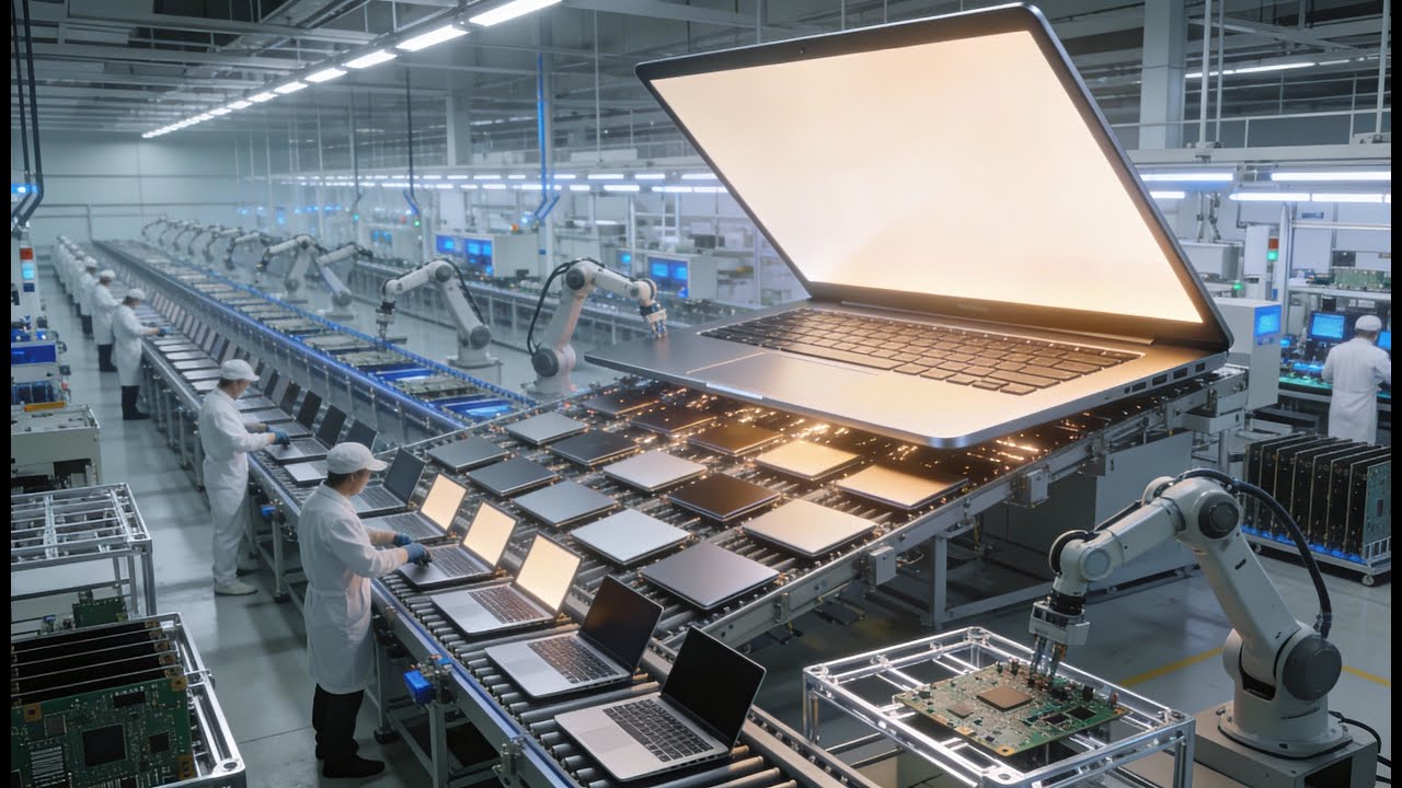 Inside a Modern Laptop Factory: From Aluminum Frames to Portable ...