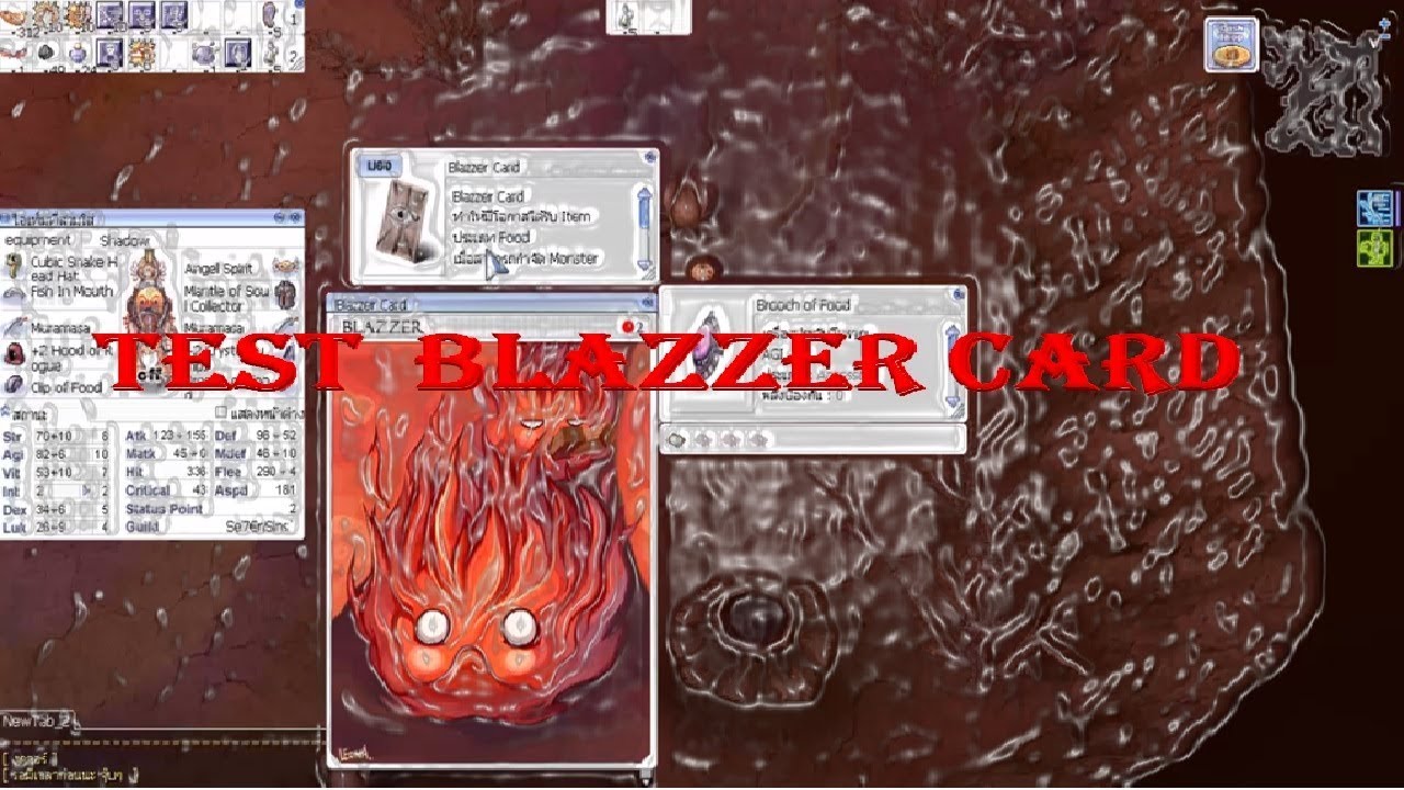Ragnarok EXE ทดสอบ Blazzer Card -มันดรอปอาหาร ได้จริงหรือ!! #Blazzer ...