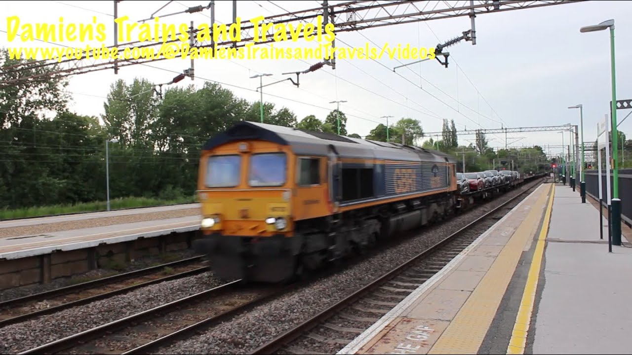 GBRf Class 66735 ‘Peterborough United’ with Car Train, Northampton ...