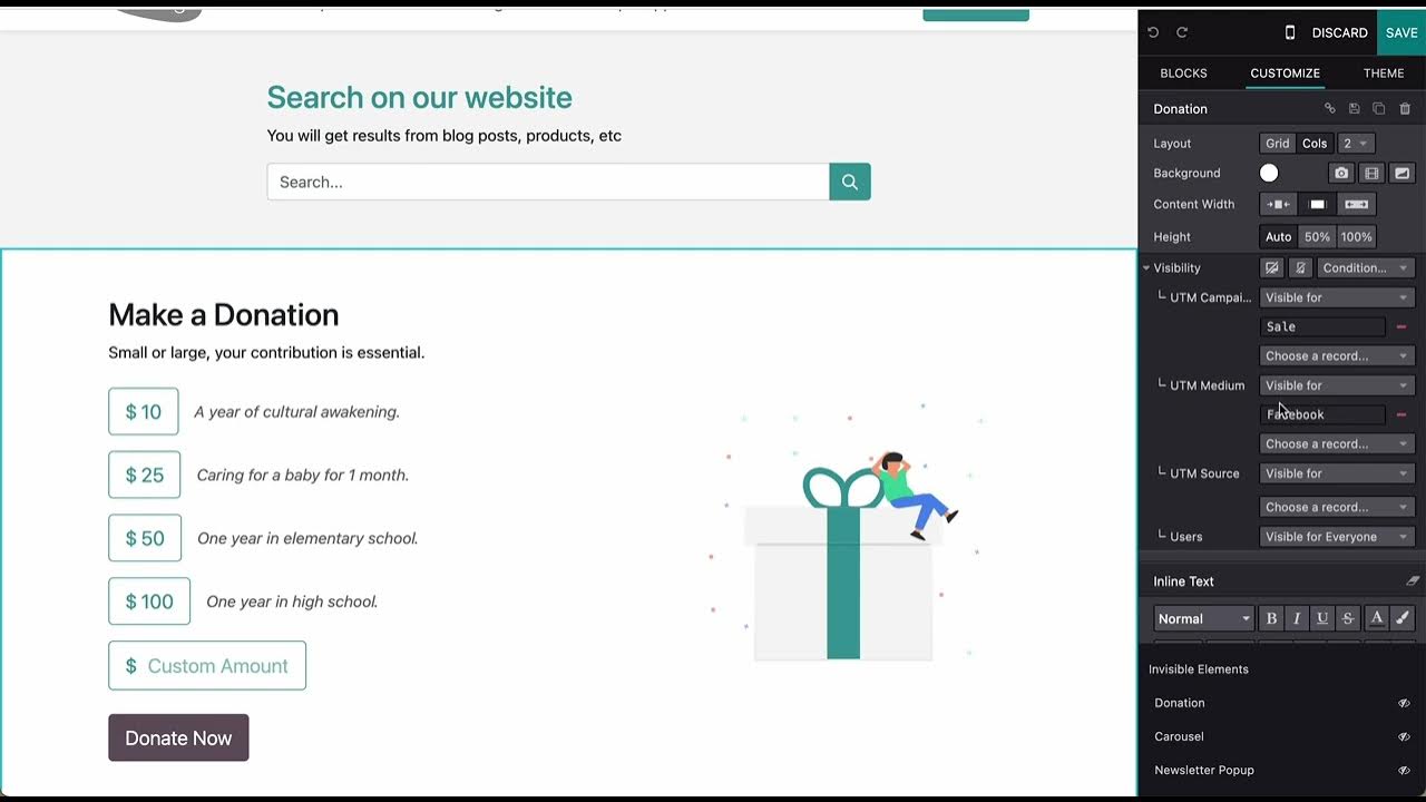 Odoo 16: Building Block conditional visibility - YouTube