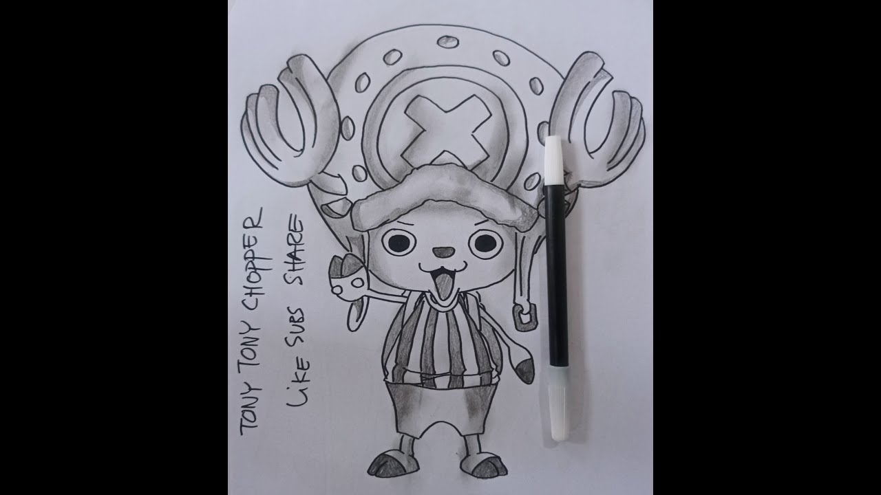 How to draw Chopper from One Piece | Chopper drawing - YouTube