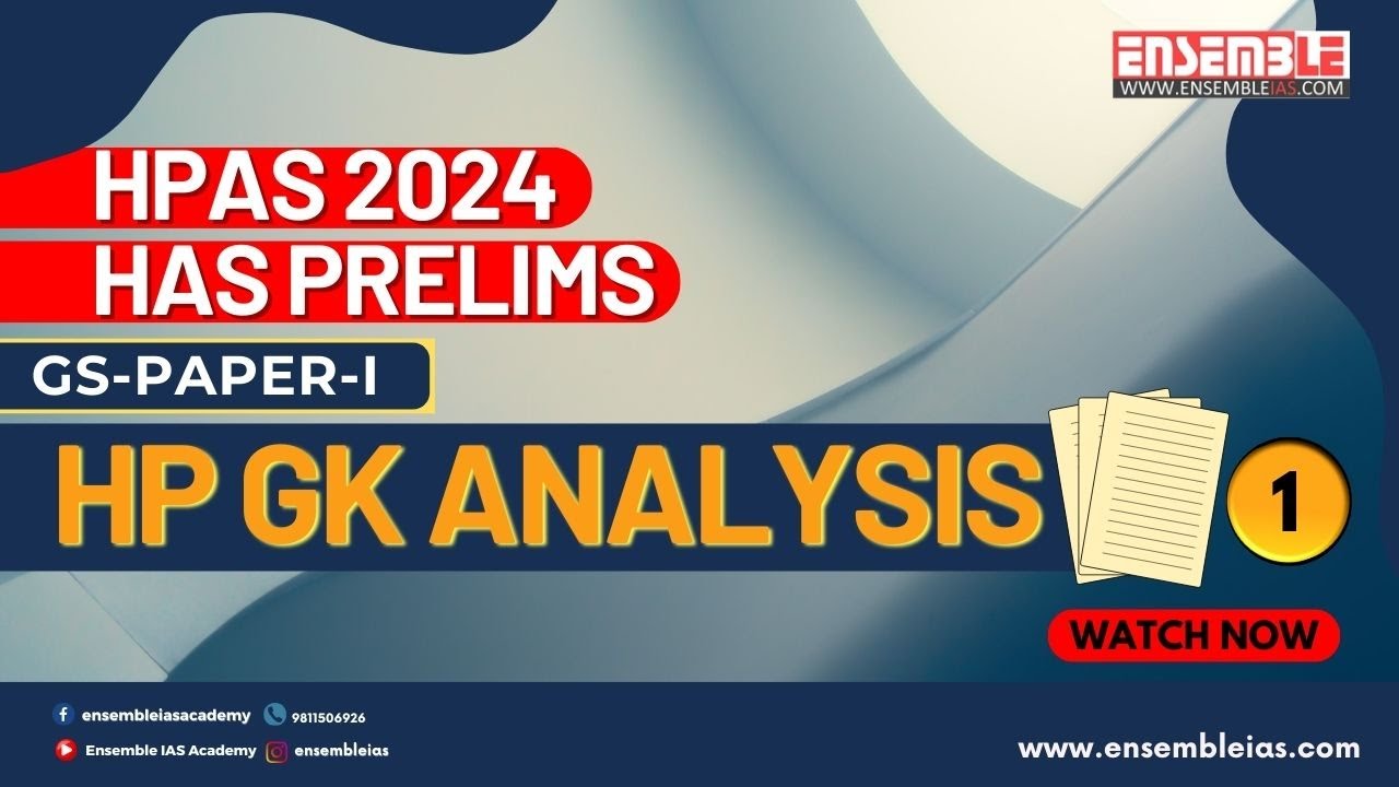 HPAS Prelims GS 1 Paper - YouTube