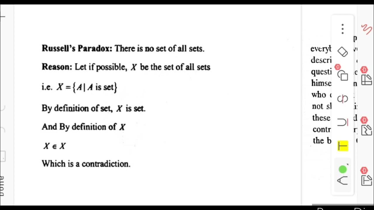 Russell's paradox with example - YouTube