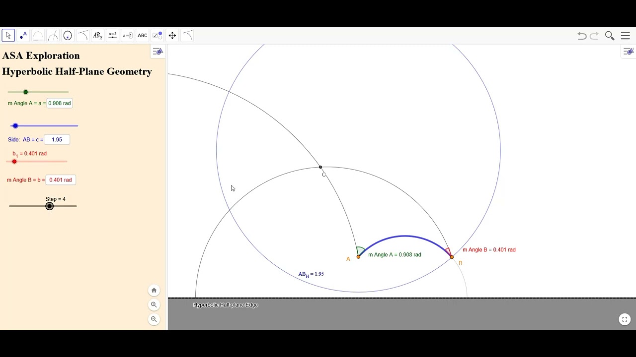 Geometry 6.10 ASA Exploration in Hyperbolic Geometry - YouTube