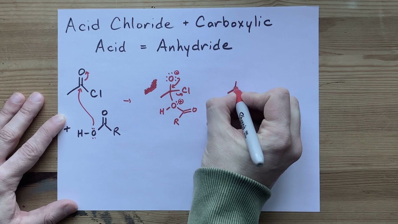 Acid Chloride + Carboxylic Acid = Anhydride (Mechanism) - YouTube
