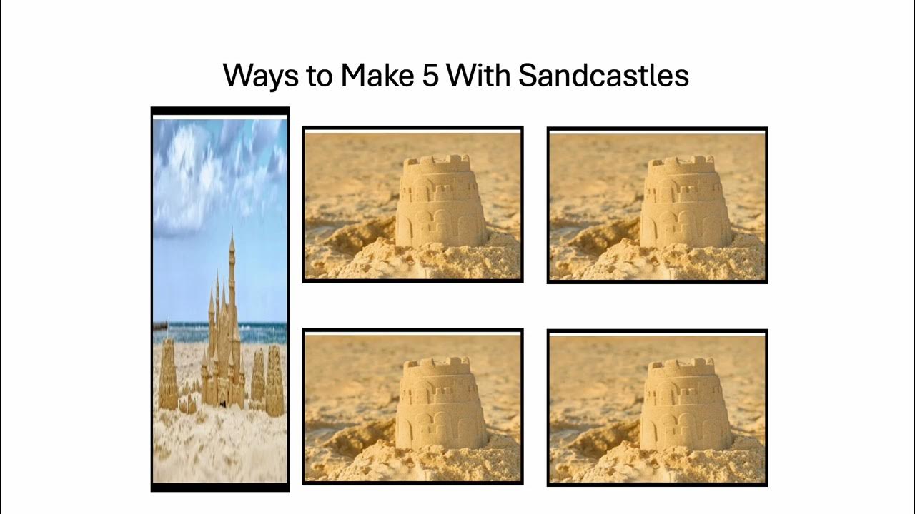 Fun With Numbers by Adding Ways to Make 5 With Sandcastles #3 - YouTube
