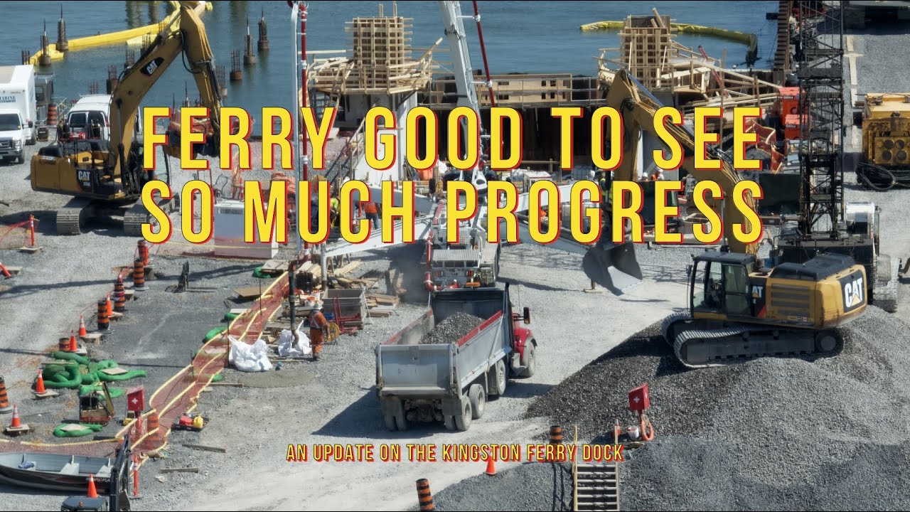 Ferry good to see such progress - a Kingston Ferry Dock update 4K - YouTube