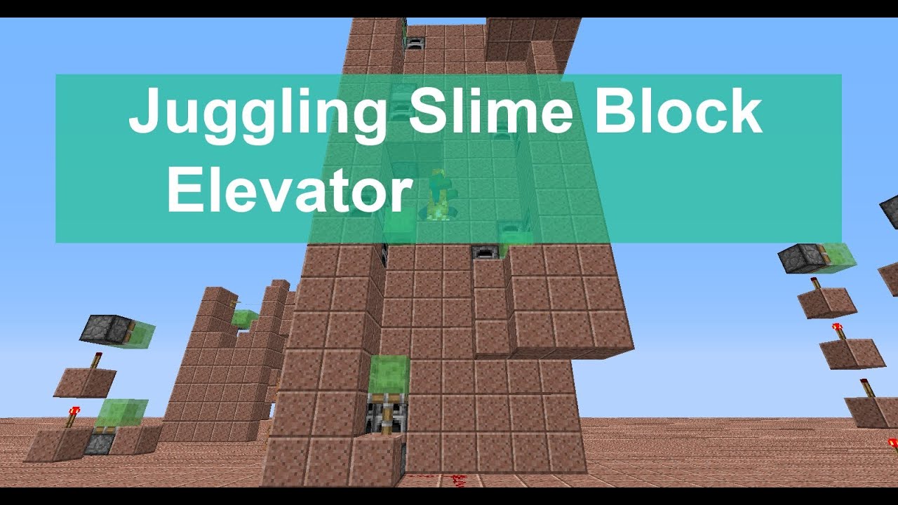 Minecraft Redstone: Juggling Slime Block Elevator - YouTube