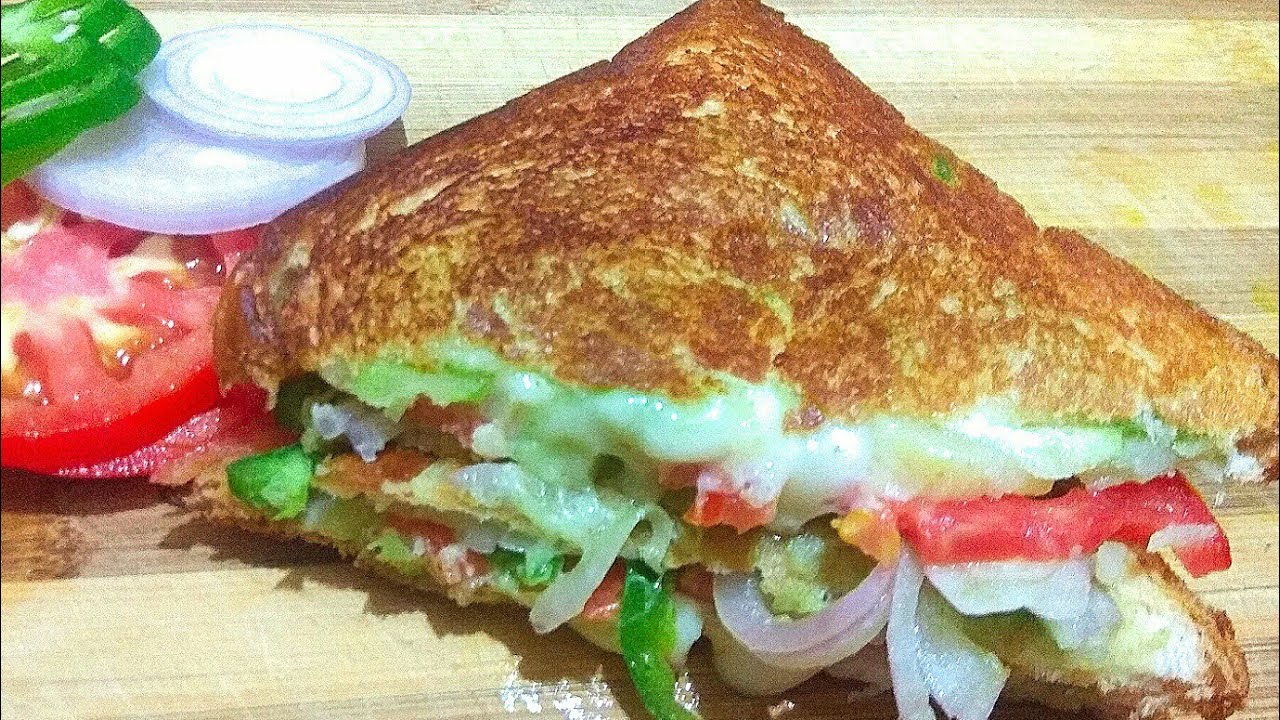 Quick Sandwich Recipe/ Veg Cheese Grilled Sandwich Recipes / Breakfast ...