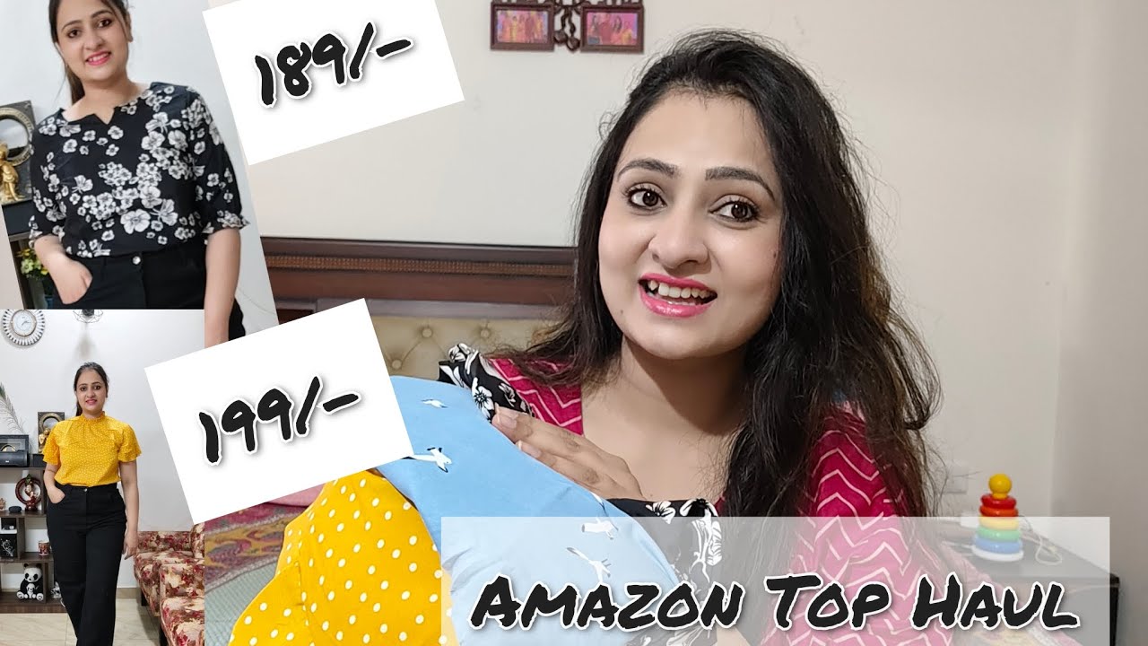*Affordable* Amazon Top Haul under 200/- | Try on haul | Long Top Haul ...