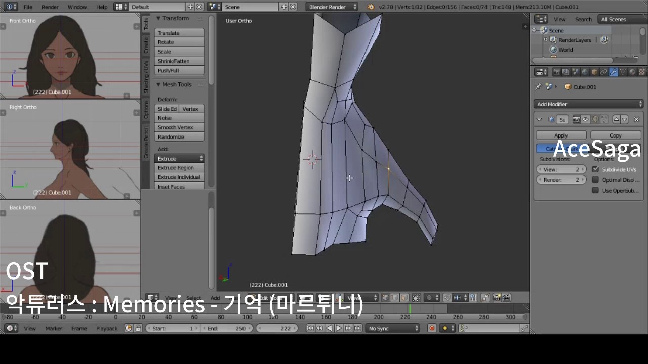 3d model female body free blender games - opleditor
