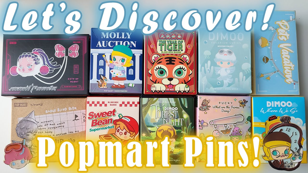 Let's Discover & Unbox Popmart Enamel Pin blind box series (Skullpanda ...