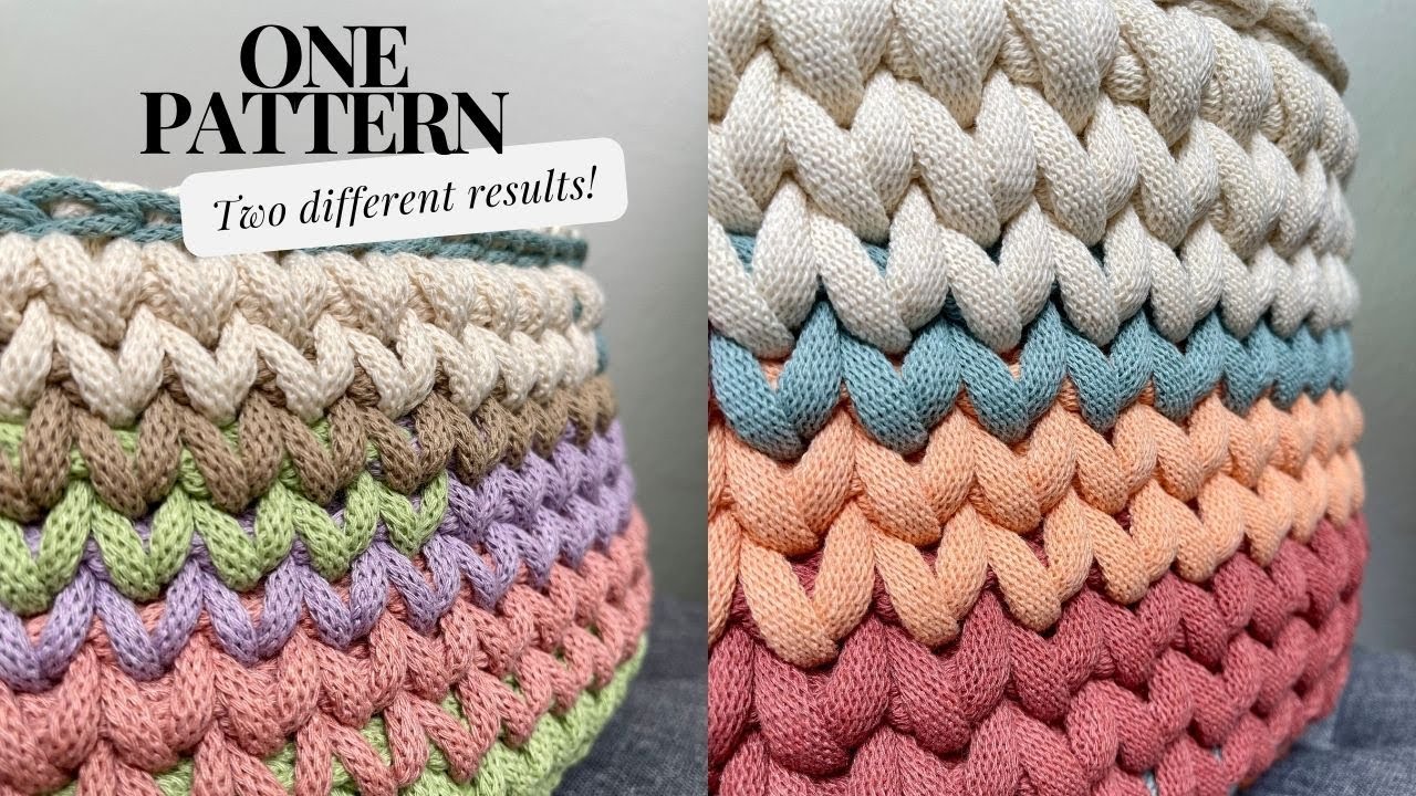 Large Crochet Basket with Bobbiny Macrame Cord - YouTube