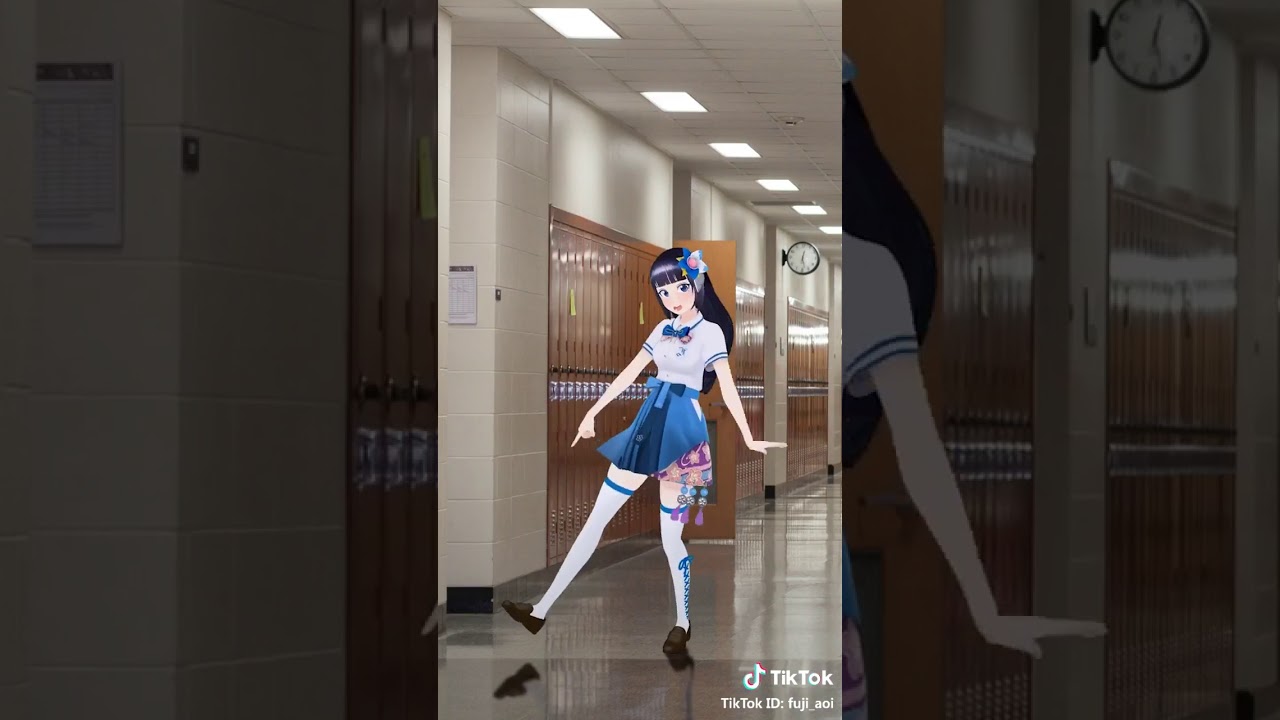 Cute anim girl titok dance - YouTube