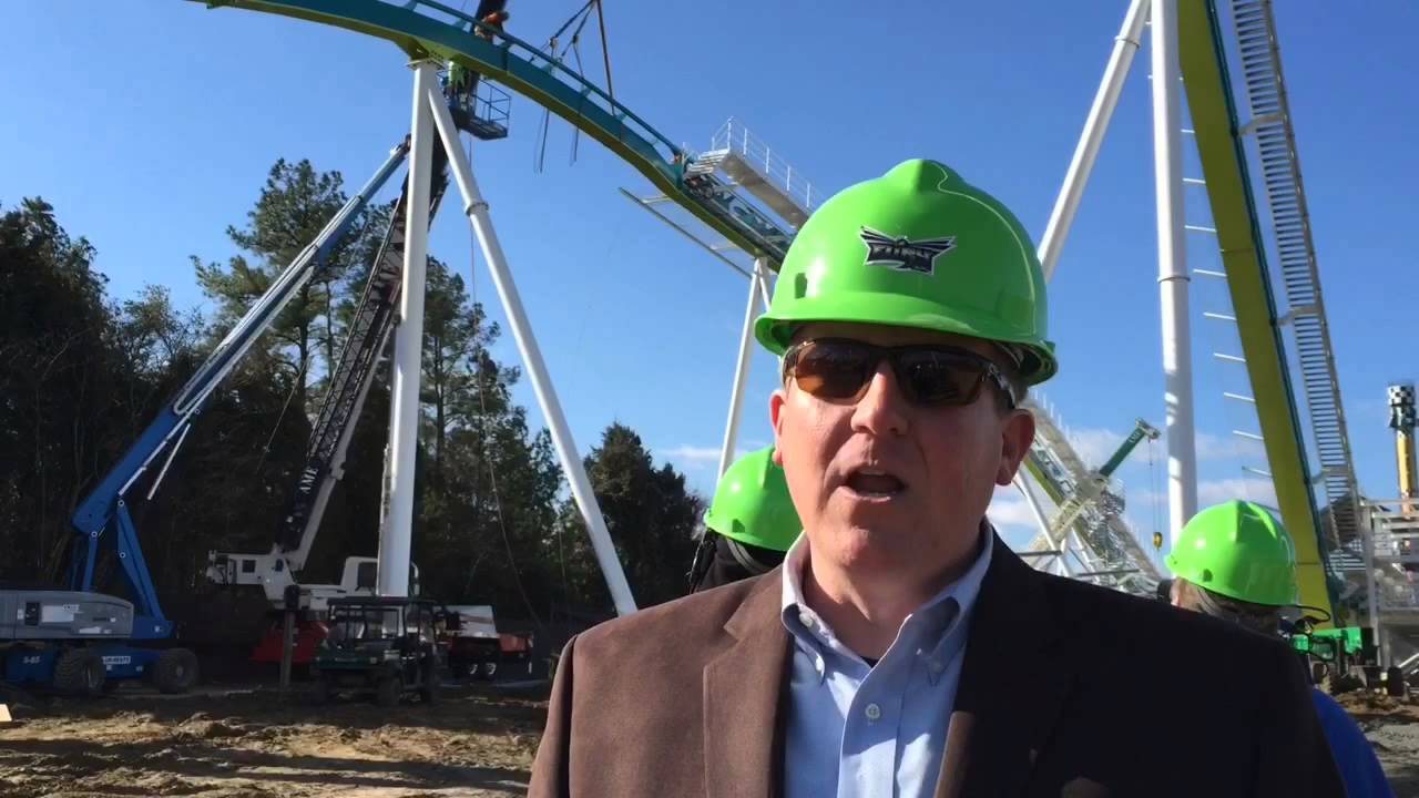 Final Piece Of Fury 365 Track Installed Friday At Carowinds - YouTube