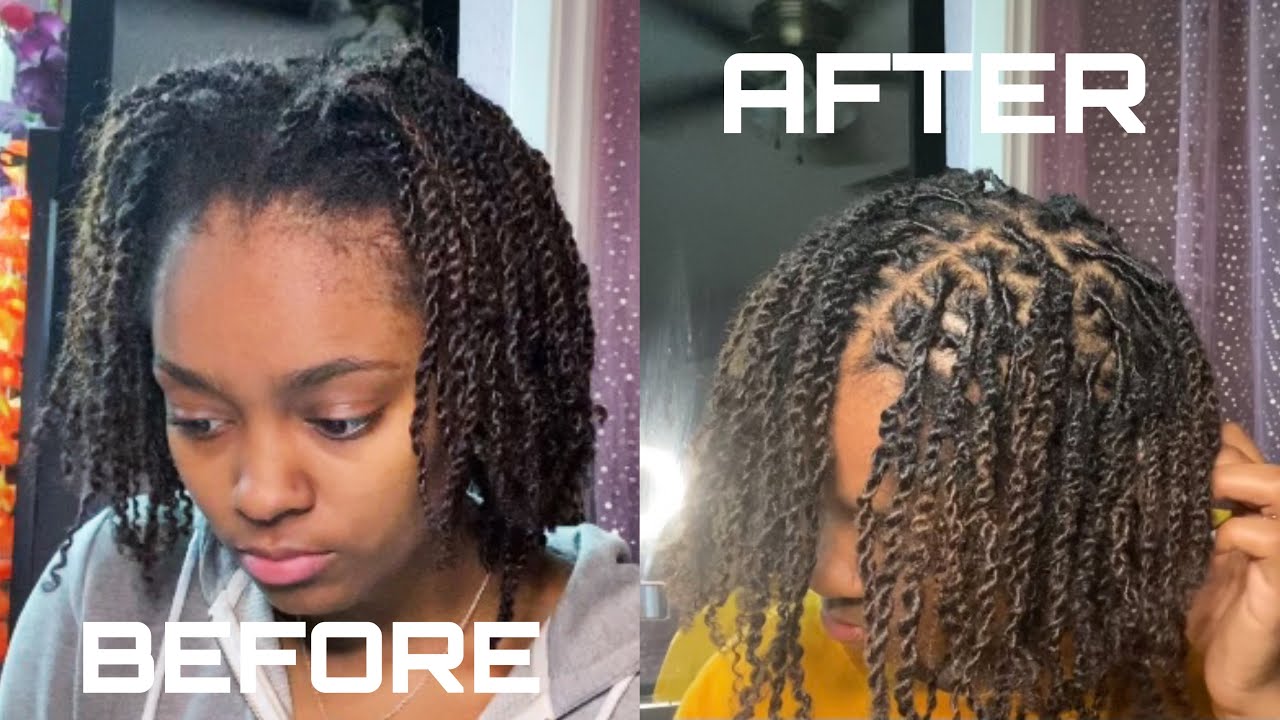 FIRST TIME WASHING & RETWISTING STARTER LOCS!! | 2 STRAND TWISTS! - YouTube
