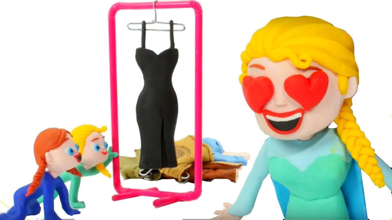FROZEN ELSA NEW BLACK DRESS Superhero Babies, Hulk & Frozen Play Doh ...