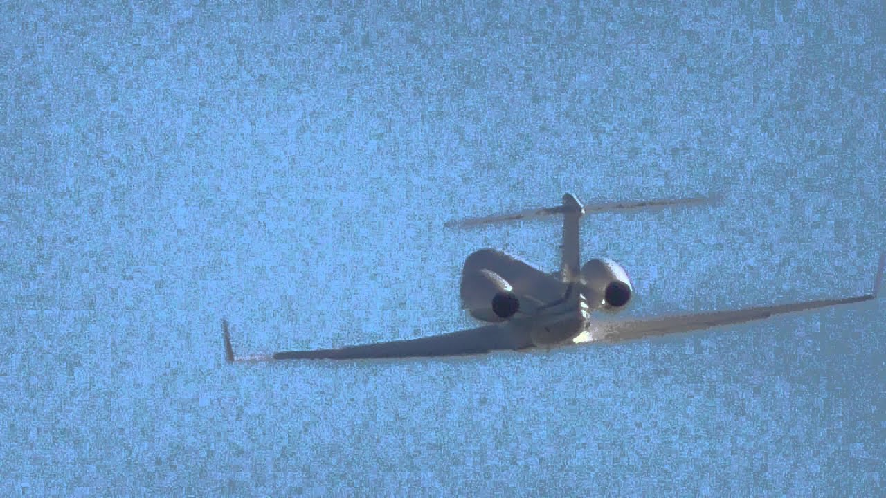 GLF4 Gulfstream 4SP Business jet takes off London Stansted Airport ...
