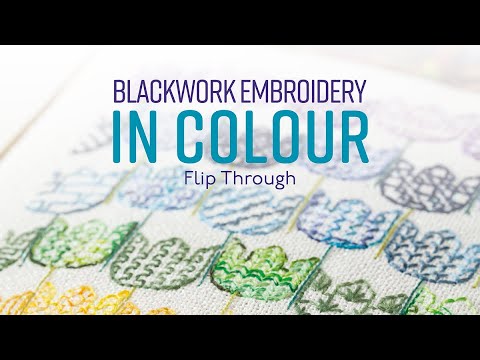 Blackwork Embroidery in Colour | Colourful, modern embroidery - YouTube