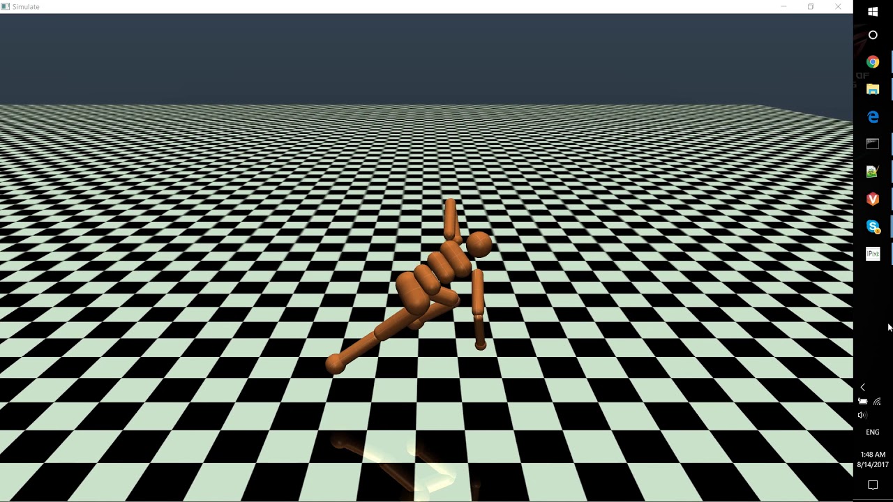 Humanoid 3d running, trained with OpenAI baselines - YouTube