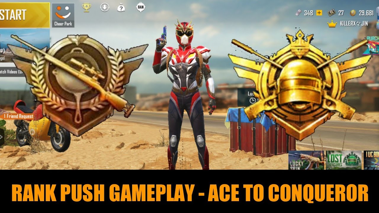PUBG RANK PUSH GAME GAMEPLAY / ACE TO CONQUEROR - YouTube