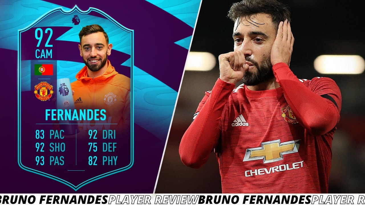 WHAT A CARD! 92 POTM BRUNO FERNANDES PLAYER REVIEW! FIFA 21 Ultimate ...