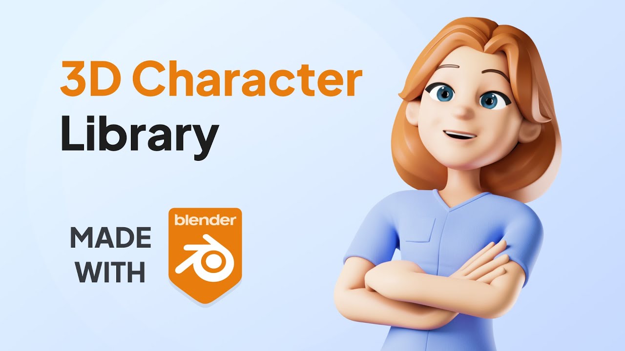 Blender - 3D Illustration Character Nurse UI Kit Library Tutorial - YouTube