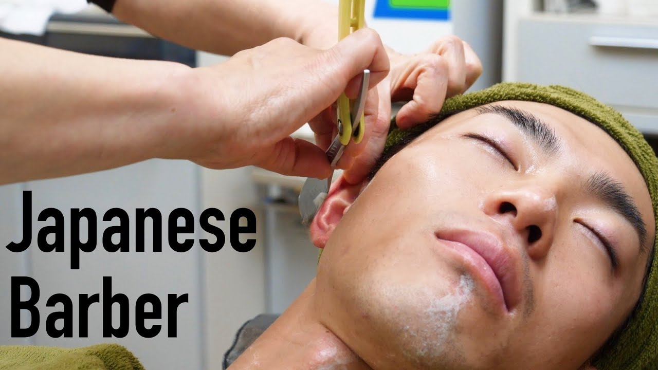 🇯🇵 EAR SHAVE / Straight razor face shaving / Japanese Women barber / No ...