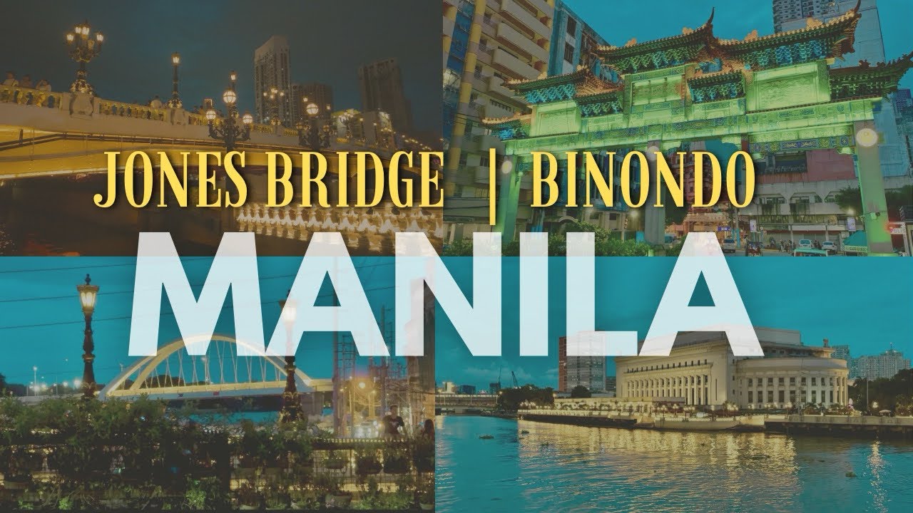 4K MANILA | Jones and Binondo-Intramuros Bridge | Pasig River Walking ...