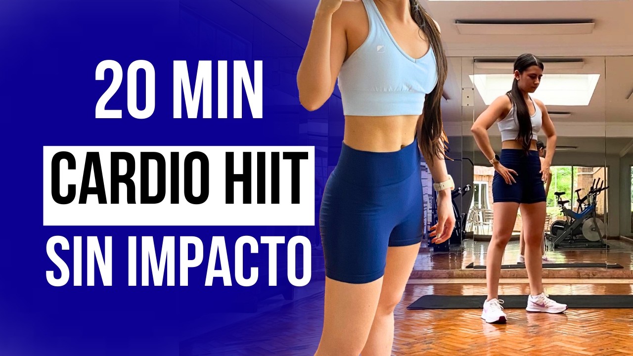 20 min rutina de CARDIO HIIT SIN IMPACTO | ejercicios SIN REPETIR para ...