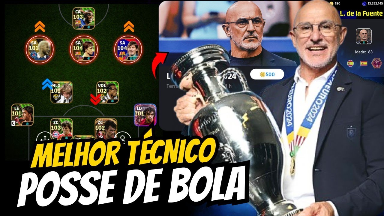 L. DE LA FUENTE Melhor TÉCNICO ESTILO POSSE DE BOLA no efootball 2025 ...