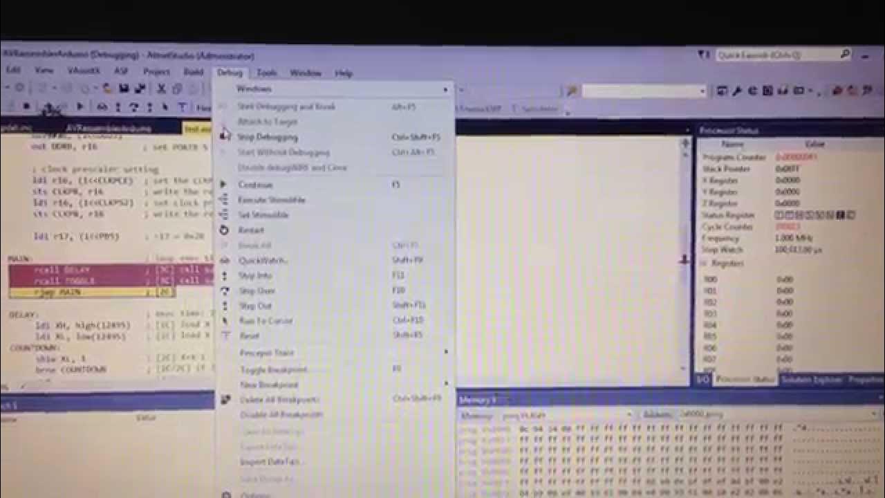 (AVR Assembly Programming) LED blink on an Arduino Board - YouTube