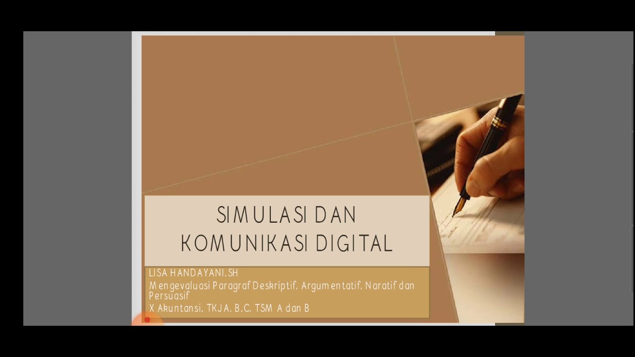 Simulasi dan Komunikasi Digital Kelas X By. Lisa Handayani, SH. - YouTube